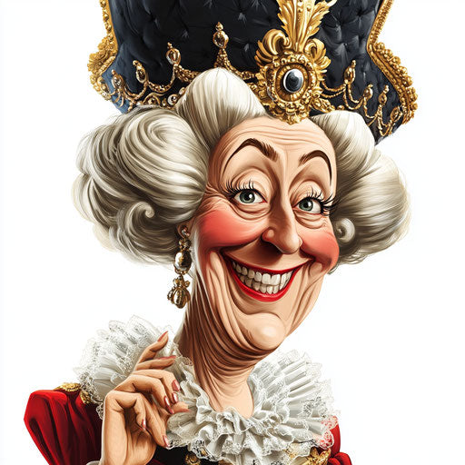 Humorous caricature of a Catherine the Great caricature clipart with ...