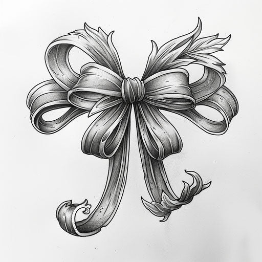 Classic clipart tattoo sketch of a bow with traditional black and gray ...