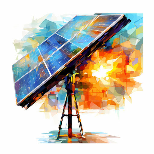 Impressionistic solar panel on white background – IMAGELLA