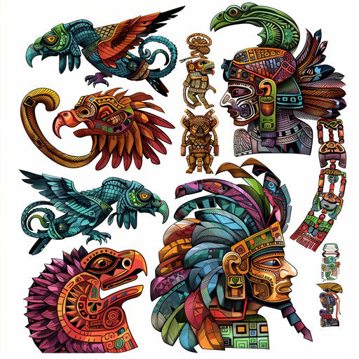 Ancient Mayan symbols tattoo collage – IMAGELLA