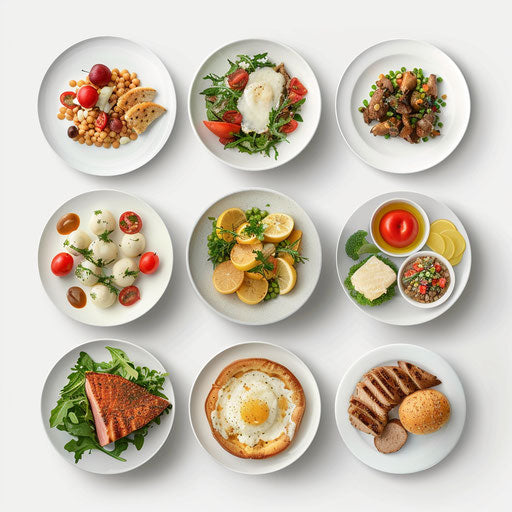 Realistic meal illustration on white background with deep shadows ...