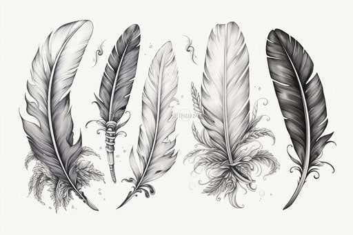 Nature-inspired feather design, pencil art – IMAGELLA
