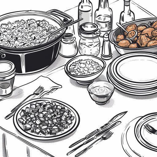 Contemporary potluck display with vegan & gluten-free choices – IMAGELLA