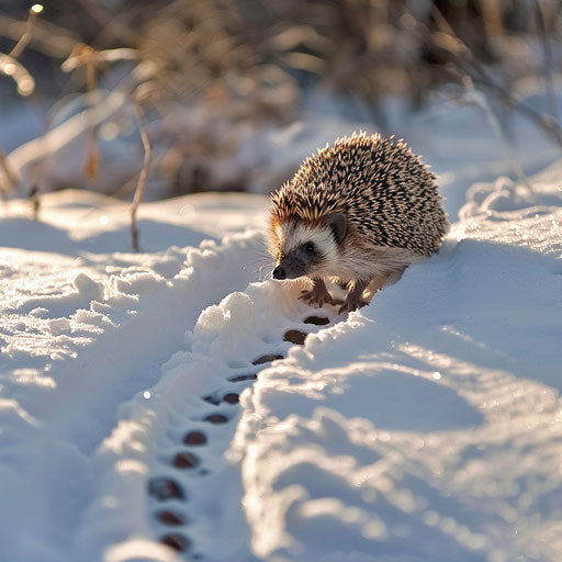 Hedgehog making tracks in fresh snow – IMAGELLA