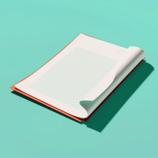 Realistic document clipart on turquoise background – IMAGELLA