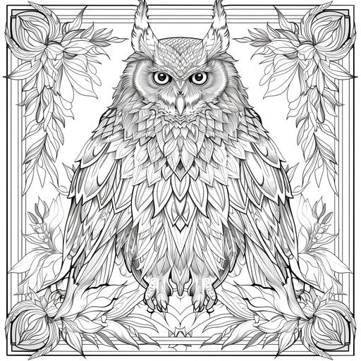 Búho místico con plumas detalladas al estilo de Ruben Ireland Página de ...