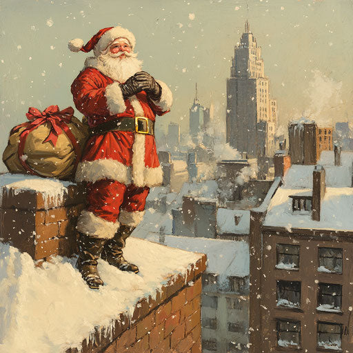 Santa preparing to descend with his sleigh – IMAGELLA