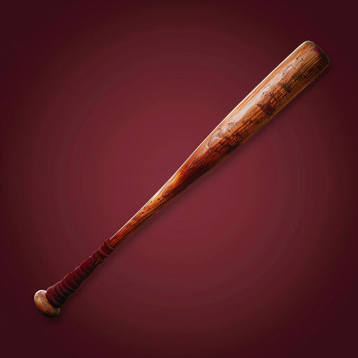 Realistic baseball bat clipart on burgundy background – IMAGELLA