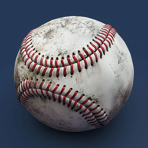 Realistic baseball clipart with subtle blur on flat indigo background ...