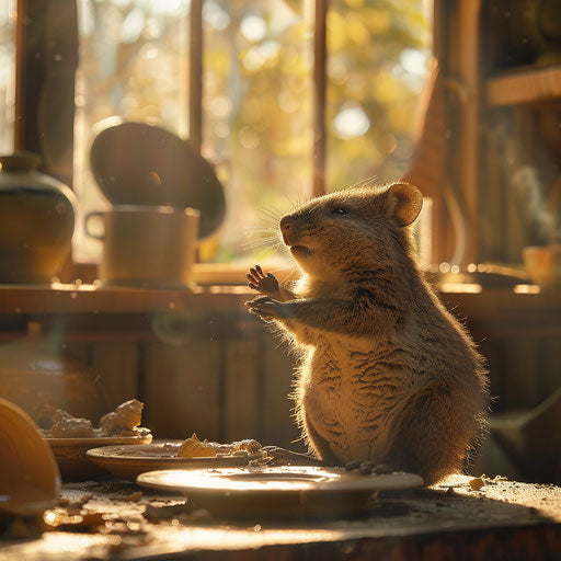 The quokka potter, shaping clay in a sunny studio – IMAGELLA