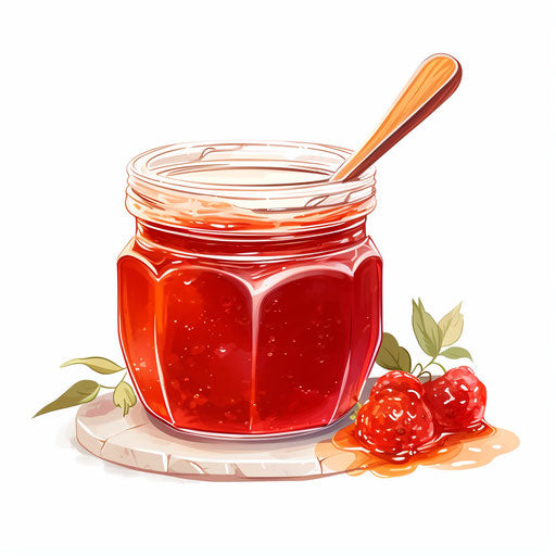 Jam illustration in the style of Impressionistic Art, on white ...