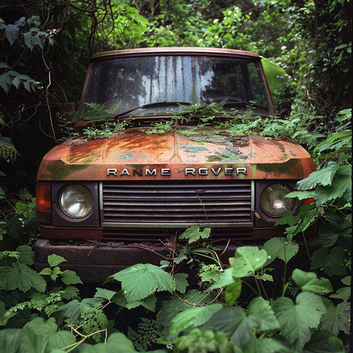 Artistically rusted 1993 Range Rover repurposed as garden feature ...