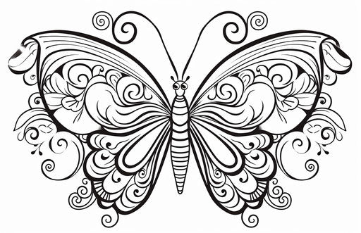 White butterfly with patterns, highly ornamented realistic 17:11 – IMAGELLA