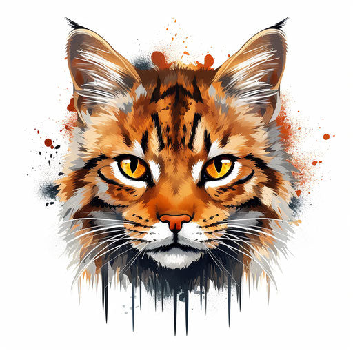 Wildcat illustration in the style of Chiaroscuro Art – IMAGELLA