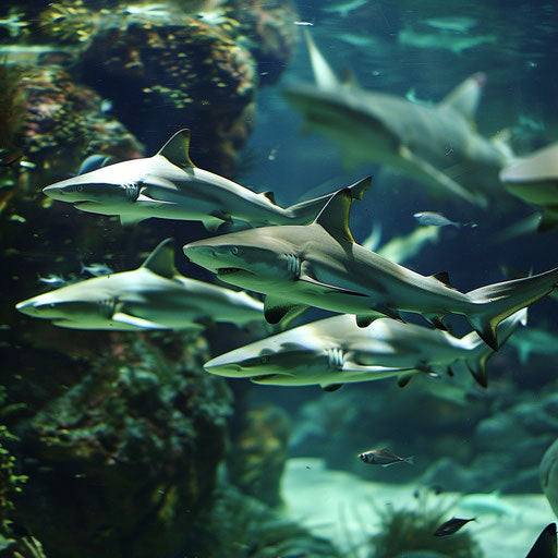 Shark pod swimming in harmony, social behavior – IMAGELLA