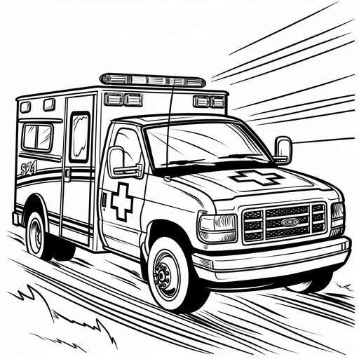 A playful ambulance with a superhero cape, ready to save the day ...