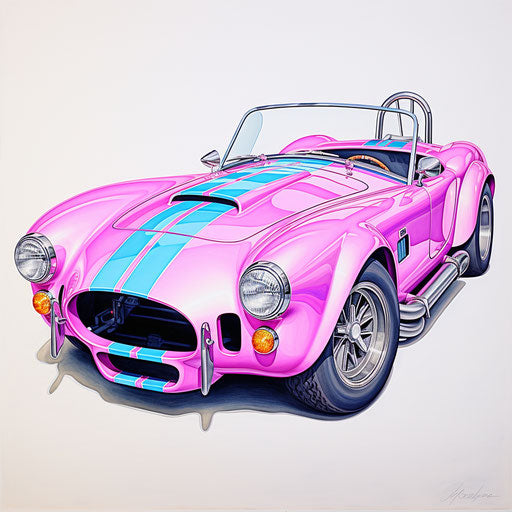 ac shelby cobra sports car Pastel colors – IMAGELLA