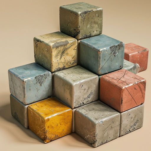 Realistic blocks clipart on random background – IMAGELLA