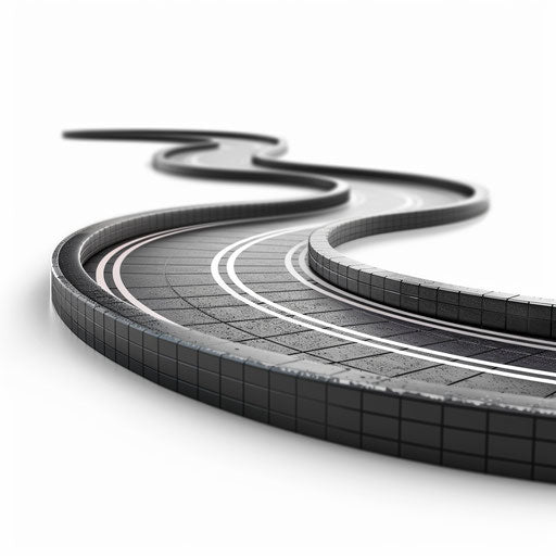 Realistic race track illustration on flat white background – IMAGELLA