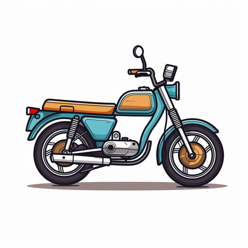 Minimalist-style motor illustration on white background – IMAGELLA