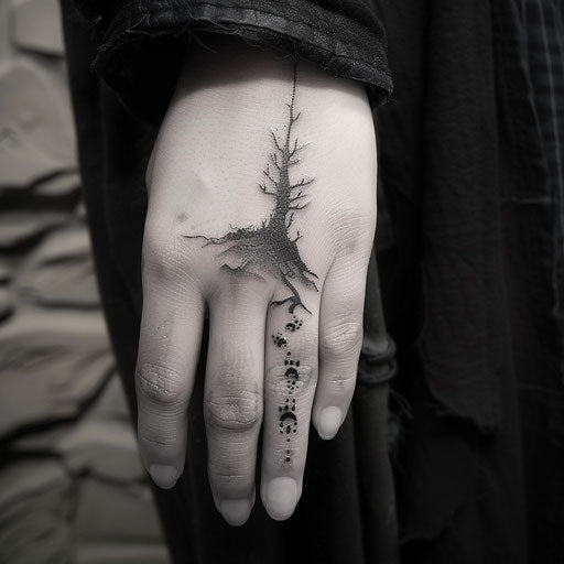 Finger tattoos for women in the style of Peter Jackson with hobbit ...