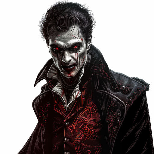 Amazing vampire clipart with white background in photo realistic style ...