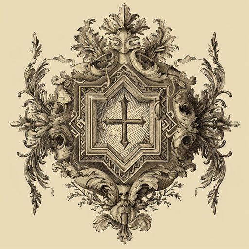 Ancient rune in ornate baroque frame – IMAGELLA