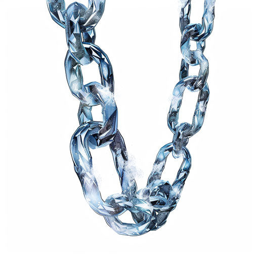 Icy chain tattoo with frost and snow effects – IMAGELLA