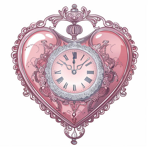 Heart-shaped watch with pink and white lace – IMAGELLA