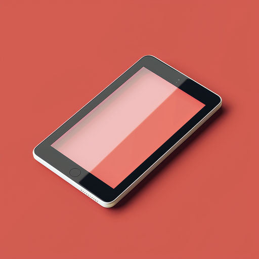 Photo realistic style tablet clipart with flat random background – IMAGELLA