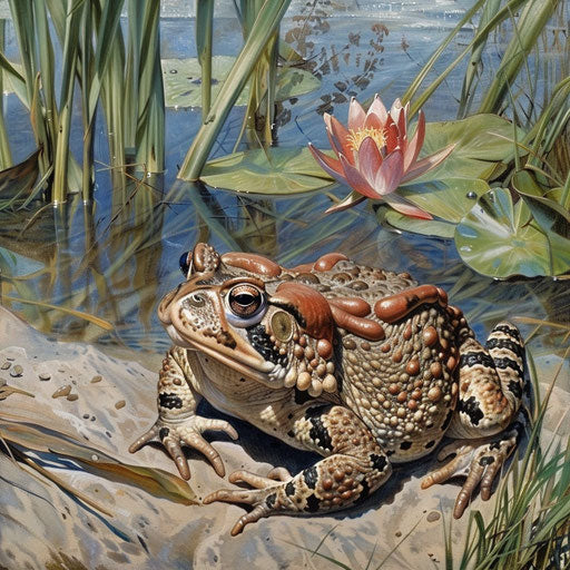 Western leopard toad on the sandy bank – IMAGELLA