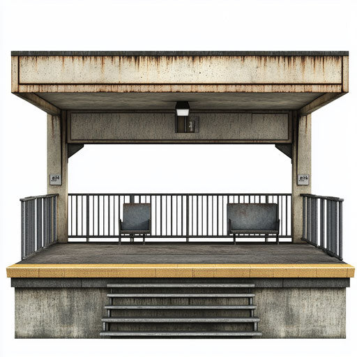Realistic elevated train platform, high resolution, isolated – IMAGELLA