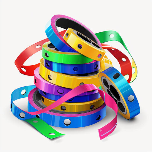 Realistic tape clipart on white background, bright colors and high ...