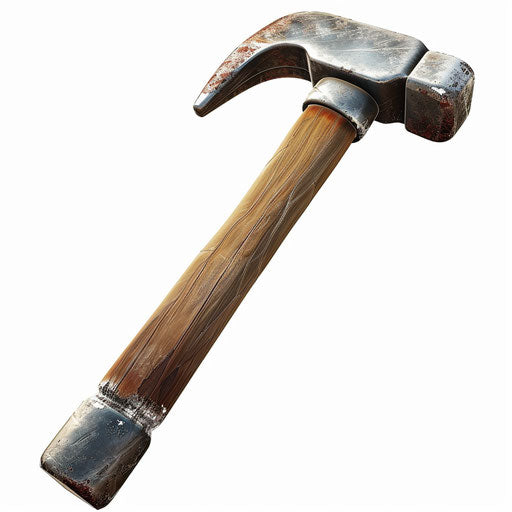 Realistic hammer illustration on flat white background – IMAGELLA