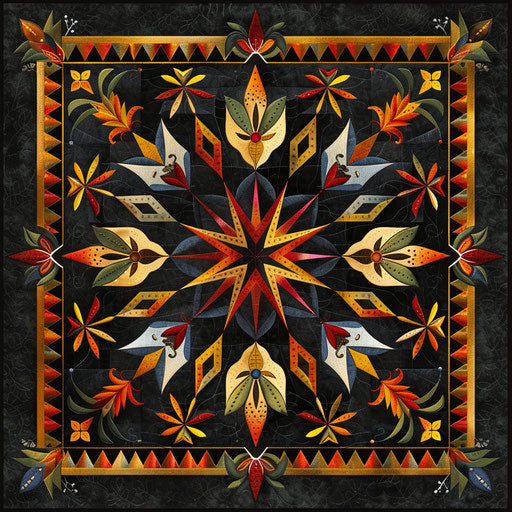 Realistic quilt illustration on dark background emphasizing dramatic ...