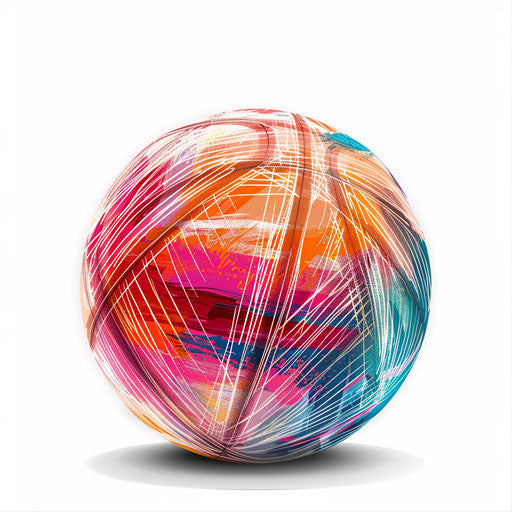 Realistic netball clipart on flat white background, vibrant color ...