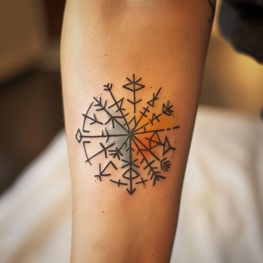 Rune circle tattoo with Elder Futhark symbols harmony – IMAGELLA