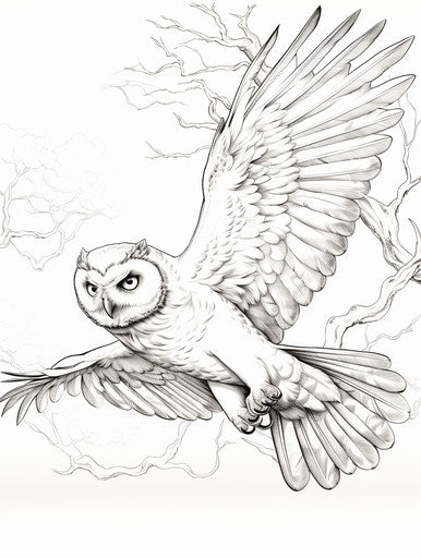 Flying owl in cryptid academia style – IMAGELLA