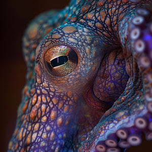 Microscopic view of octopus skin, colors and textures – IMAGELLA