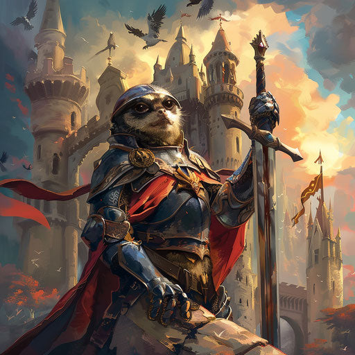 A sloth knight in shining armor, on a slow quest to rescue a royal from ...
