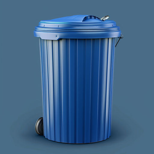 Realistic dustbin clipart with light blue background – IMAGELLA