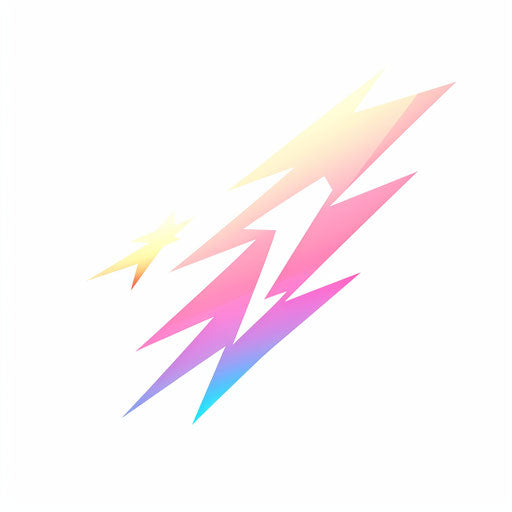 Illustration of lightning bolt in Pastel Colors Art – IMAGELLA
