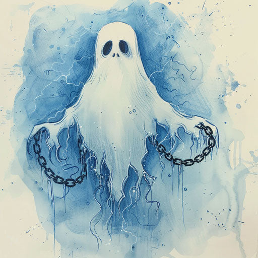 Haunting tattoo sketch of a chained ghost – IMAGELLA