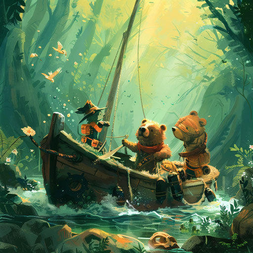 Bear explorers discovering a sunken pirate ship – IMAGELLA