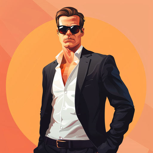 Realistic boss clipart on random flat background – IMAGELLA