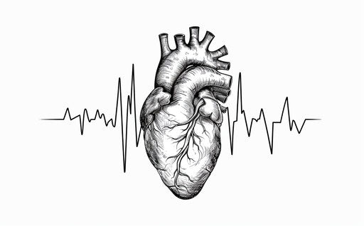 Simple heart beat on white background – IMAGELLA