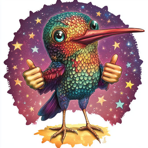 Captivating Hummingbird Caricature Clipart for Social Media – IMAGELLA