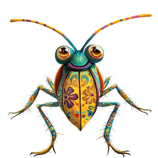 Humorous caricature of a bug with human characteristics – IMAGELLA