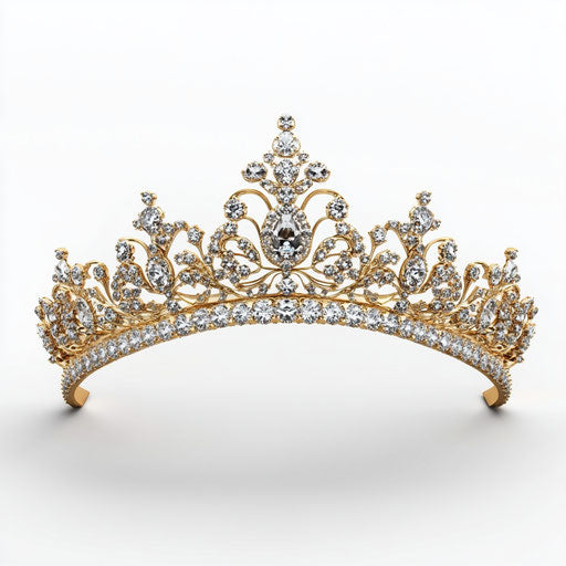 3D tiara on flat white background, isolated clipart – IMAGELLA