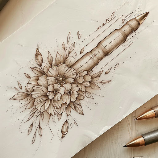 Bold Bullet Tattoo Design Pack – IMAGELLA